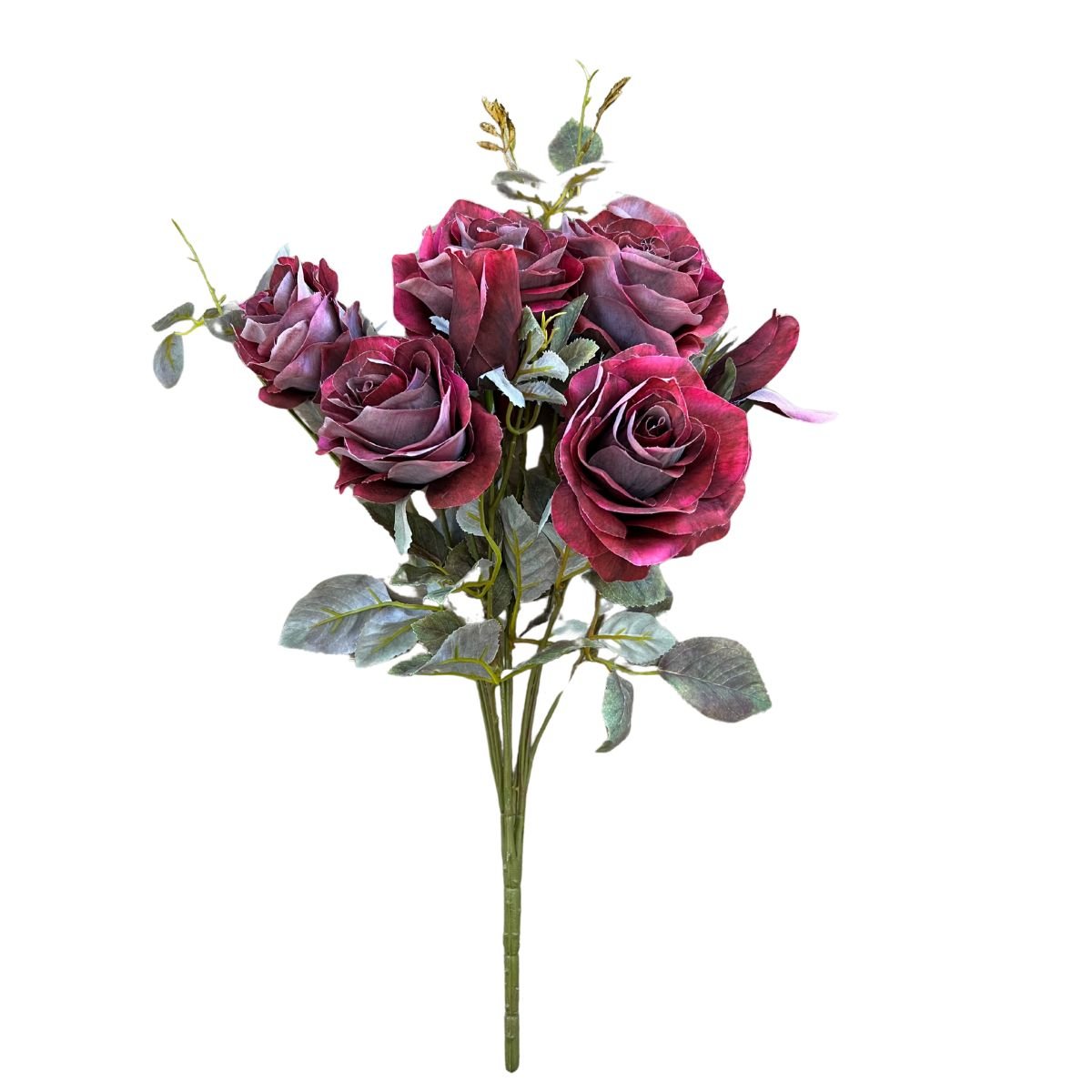 Casa Flor - cod: SH561Marsala - Buque de Rosas com Folhagens Contem 10 ...